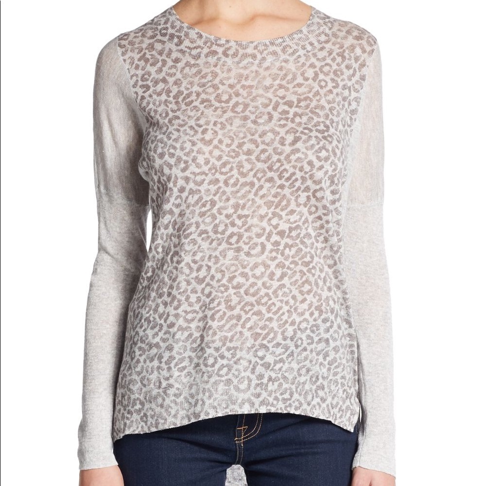 Rebecca Taylor Leopard Print Linen Blend Size Xs - Gem